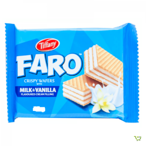 Tiffany Faro Crispy Wafers With Milk & Vanilla 40g | GoBaqala